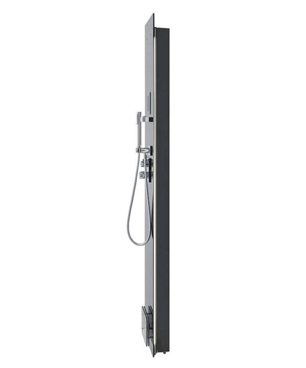Tylo Stella Steam Column High Gloss Black Chrome Shower Details ...