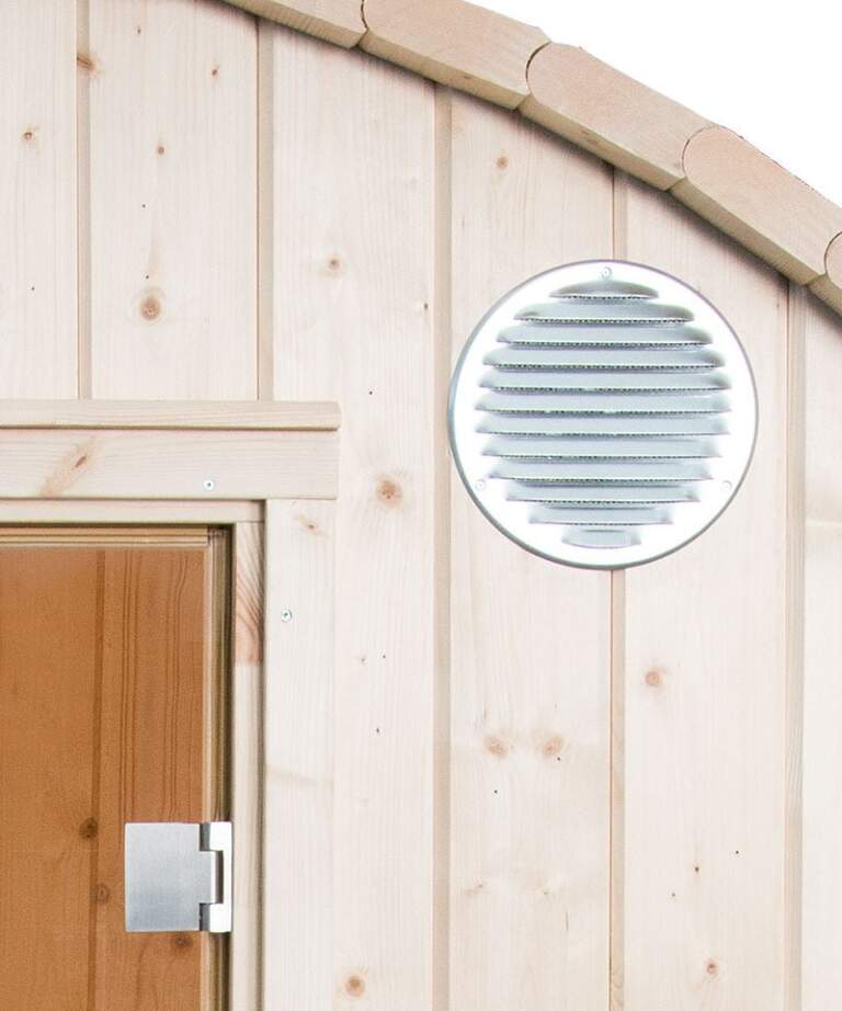 Harvia Kammi 4-6 Person Outdoor Barrel Sauna Kit Spruce | Leisurequip