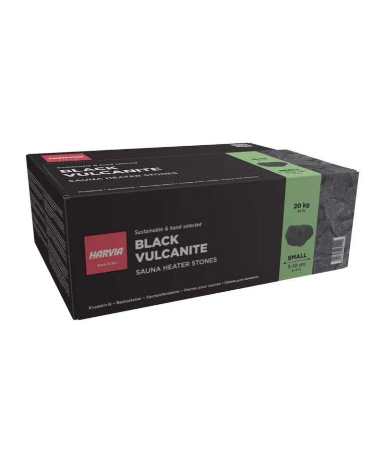 Harvia Black Vulcanite Sauna Heater Stones 20kg | Leisurequip
