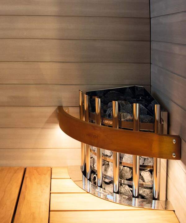 Harvia Glow Corner Embedding Flange Stainless Steel | Leisurequip