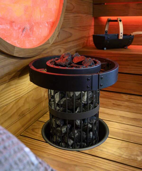 Harvia Legend Safety Railing Black Birch Optional Lighting | Leisurequip